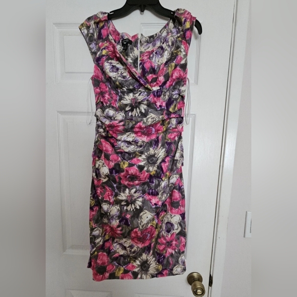 Suzi Chin | Dresses | Suzi Chin Cotton Floral Midi Dress Size 4 | Poshmark